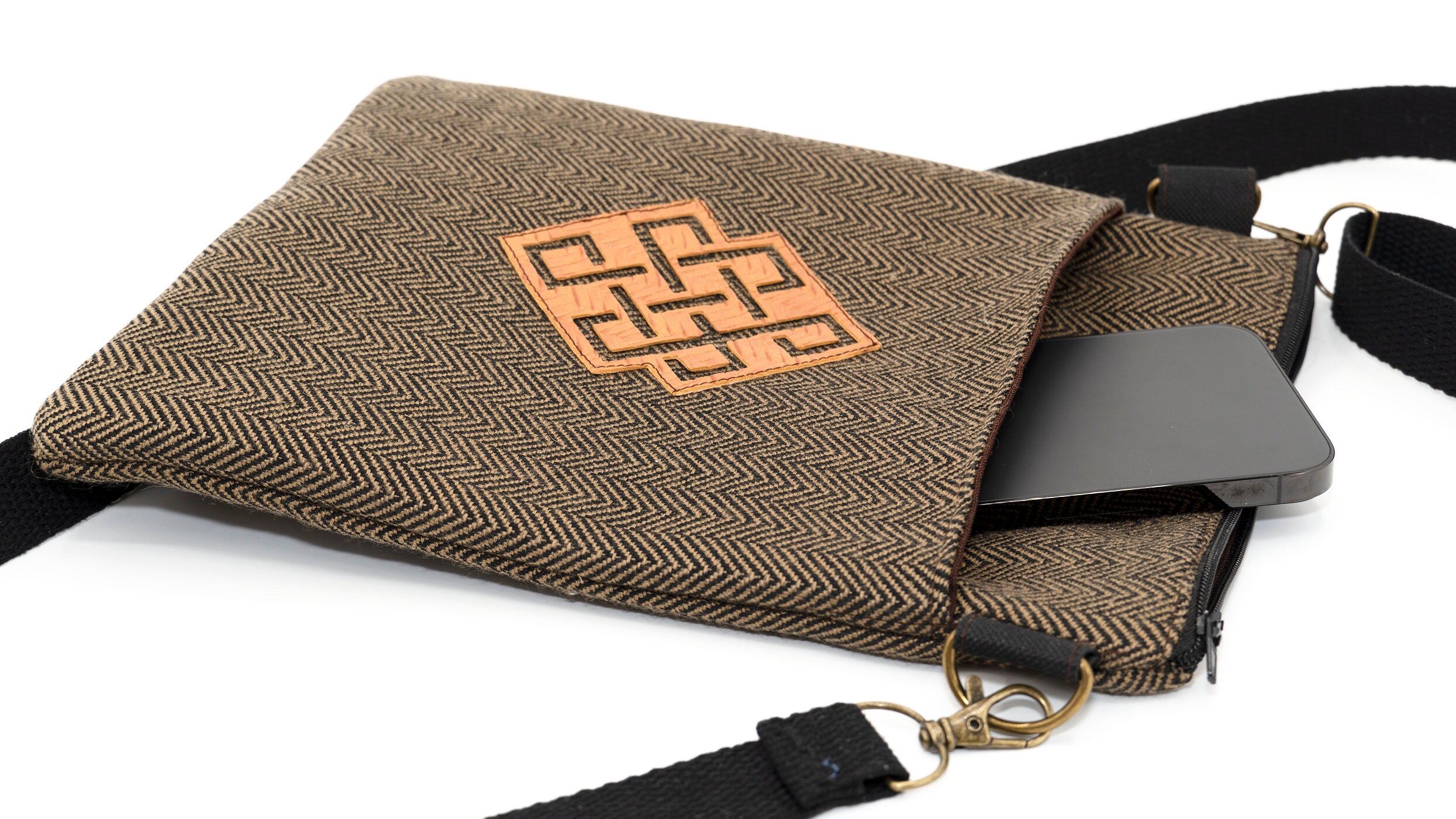 Tibetan Endless Knot Faux Leather Crossbody Bag, Eternal Knot Buddhist ...