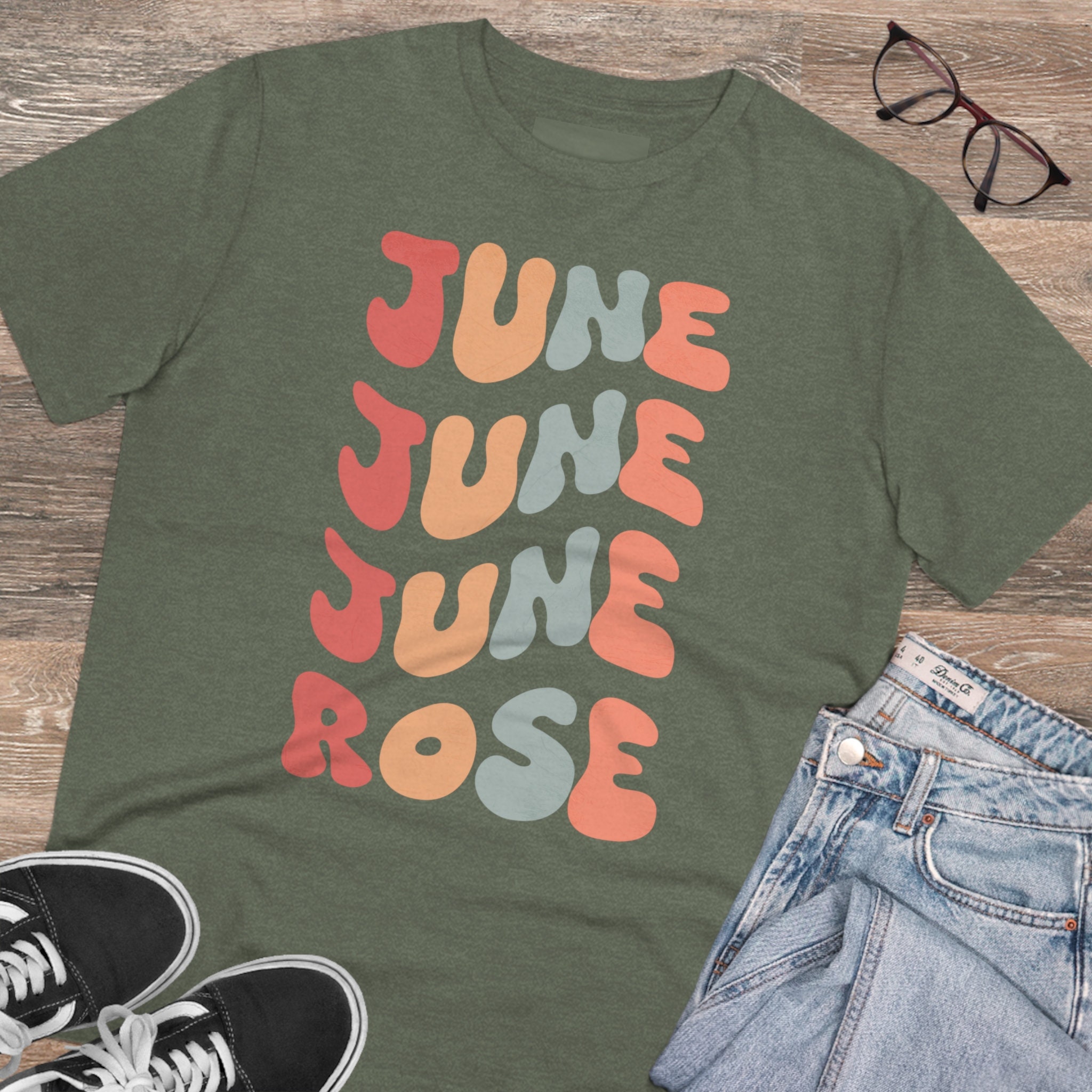 Groovy Font June Rose Shirt Retro Font Shirt Funky T-shirt - Etsy