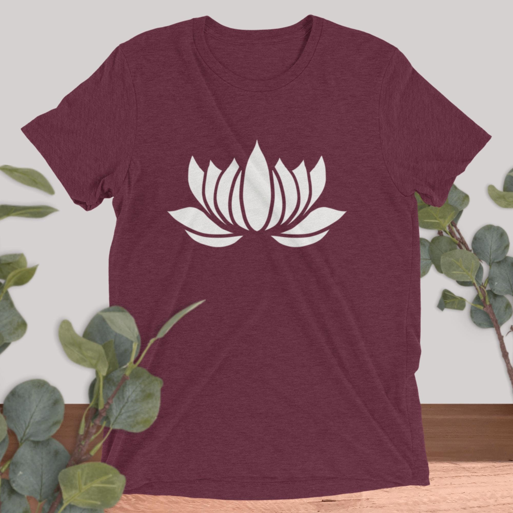 Lotus Flower Shirt, Lotus T-shirt, Lotus Pattern Tee, Minimalist Tee ...