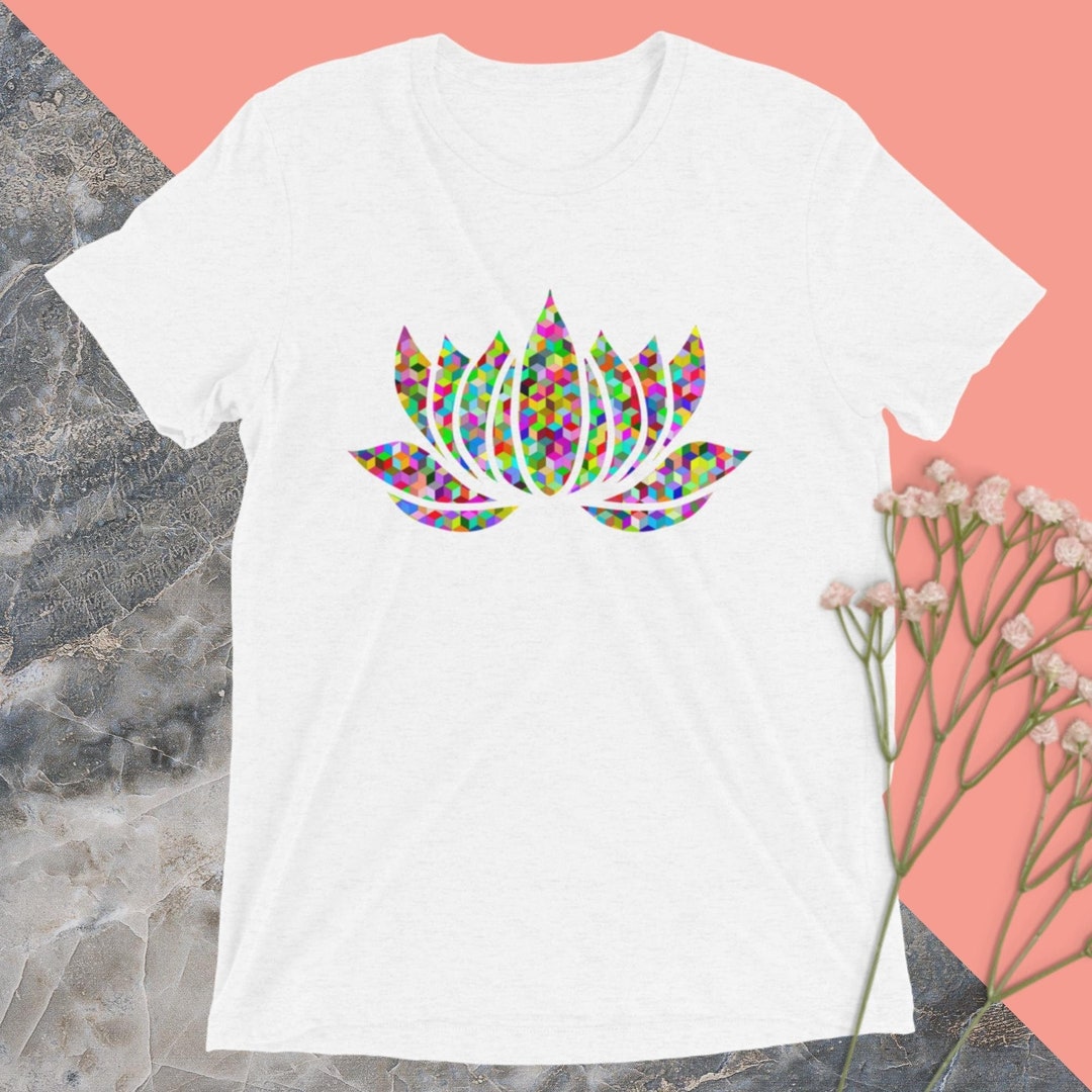 Lotus Flower Shirt, Lotus T-shirt, Lotus Pattern Tee, Minimalist Tee ...