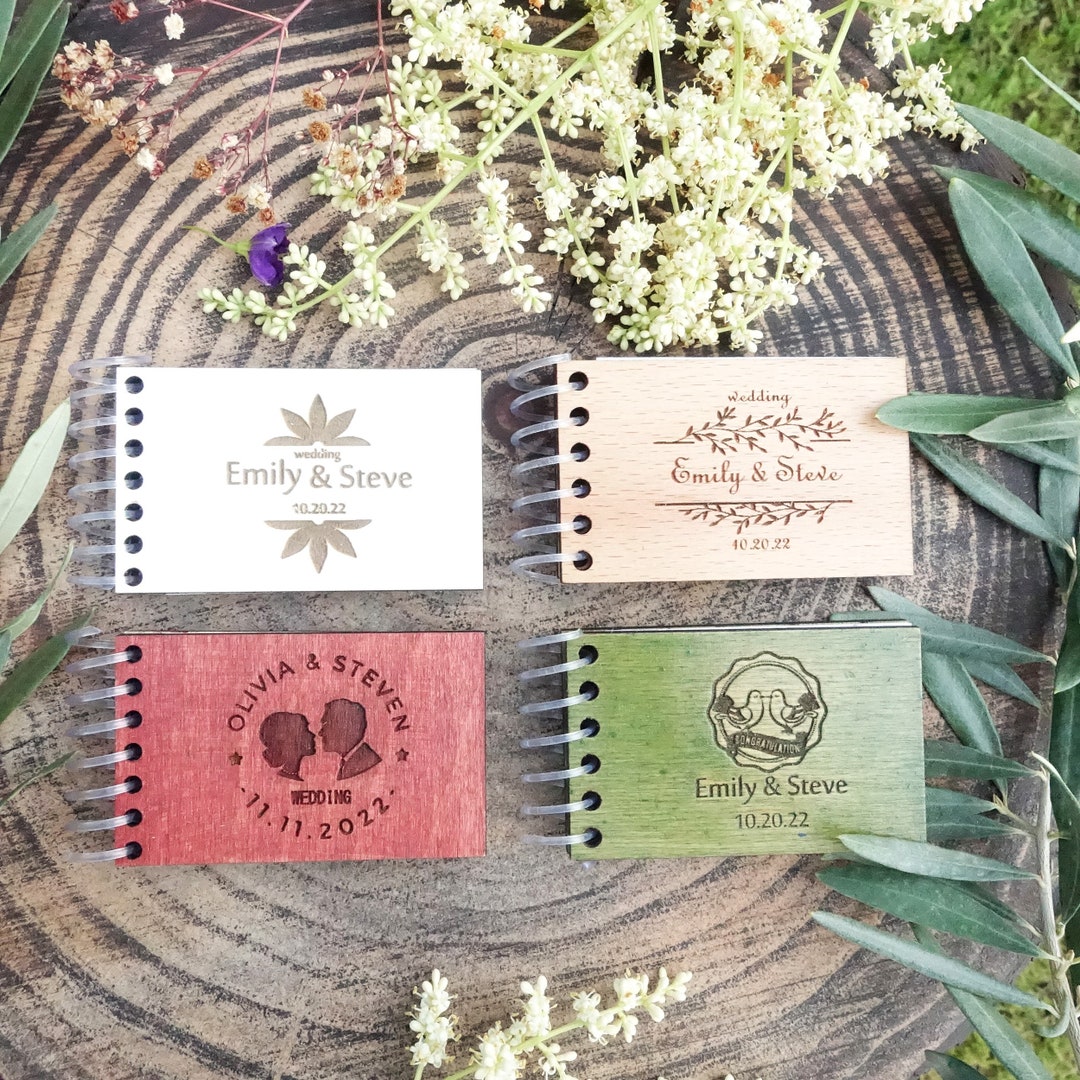 Handmade Wooden Engraved Mini Notebooks - Mini Journal - Handmade ...
