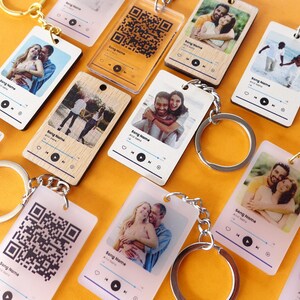 Wedding Song Keychains, Spotify Keychain Custom, QR Code, Picture ...