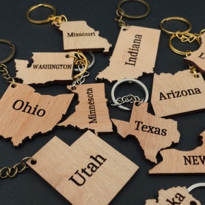 Custom Map Key Chain, State Keychains Personalized, Bulk Company ...