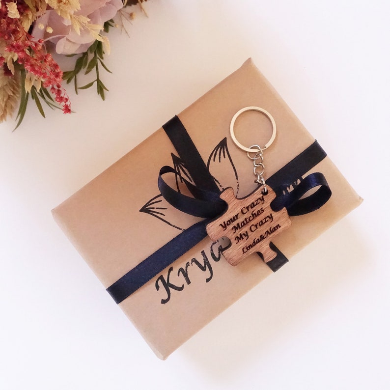 Personalized Puzzle Keychains, Custom Wooden Key Chains, Wedding Favors ...