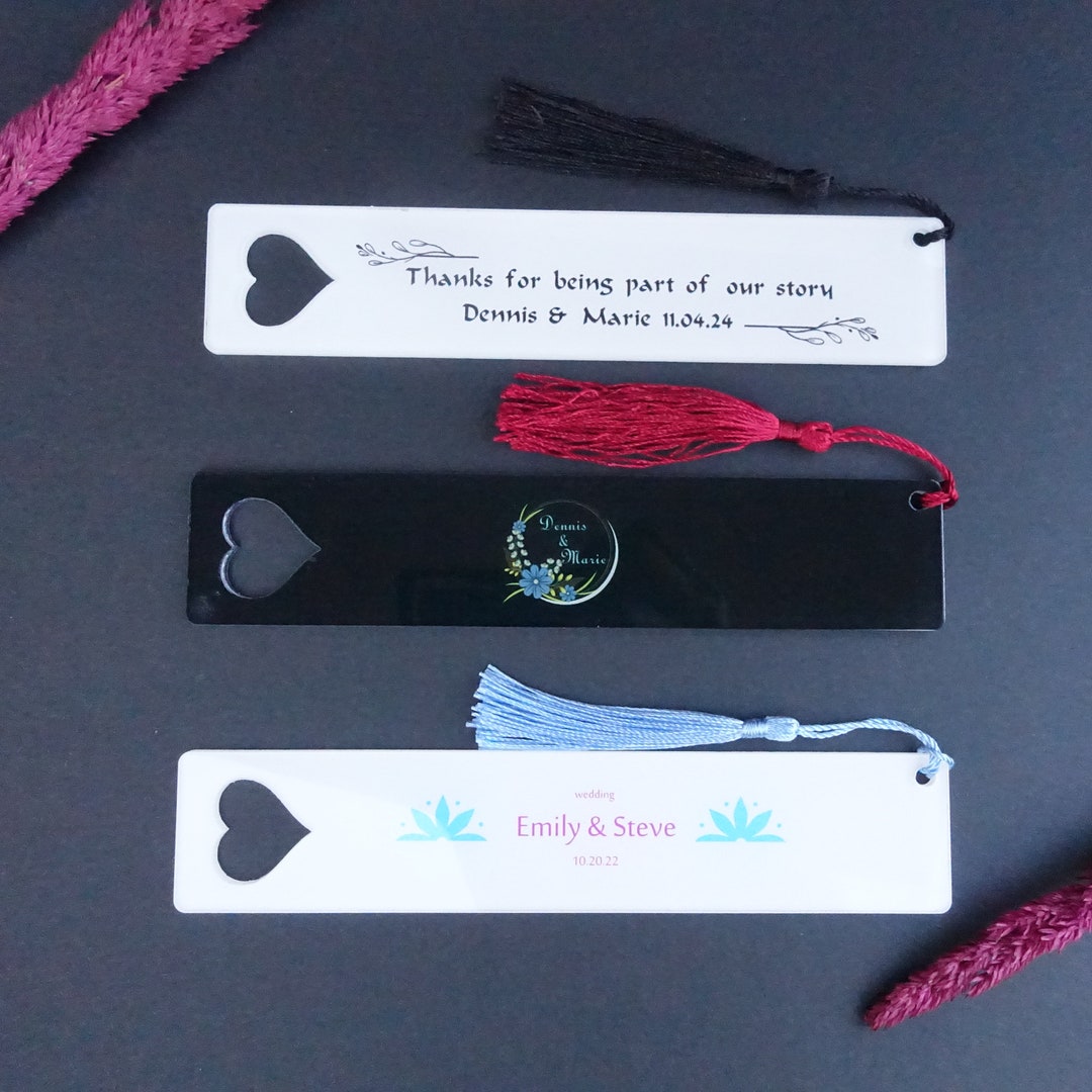 Acrylic Bookmarks Chritsmas Favors, Plexiglass Bookmarks With Tassels ...