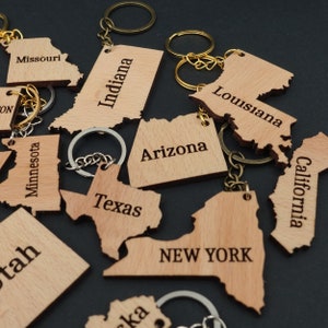 Custom Map Key Chain, State Keychains Personalized, Bulk Company ...