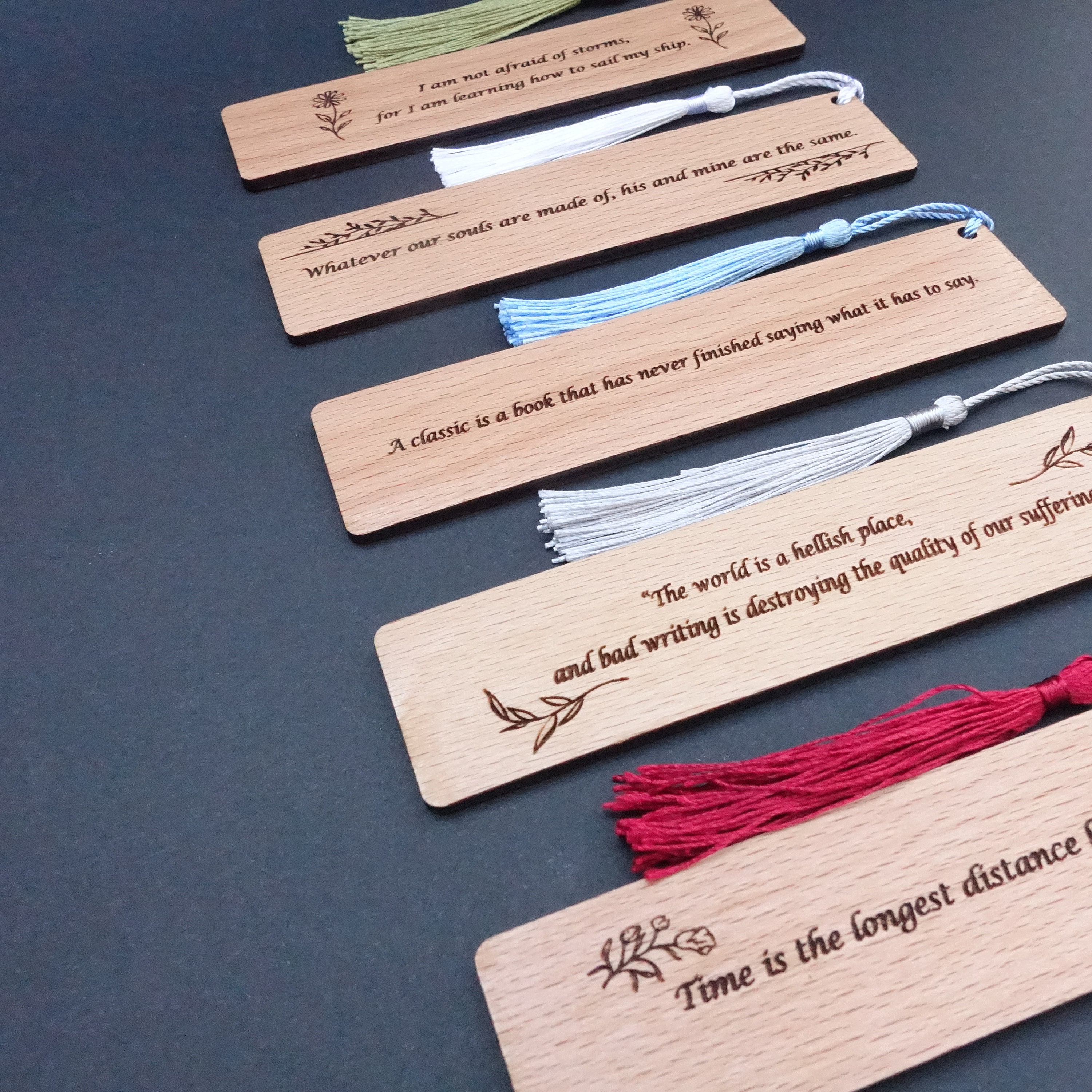 Custom Bookmarks With Literary Quotes, Christmas Gifts Personalized ...