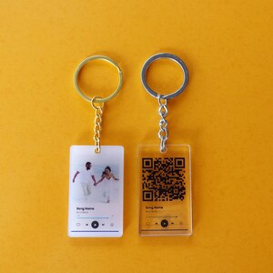 Wedding Song Keychains, Spotify Keychain Custom, QR Code, Picture ...