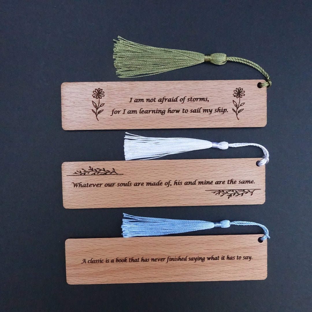 Custom Bookmarks With Literary Quotes, Christmas Gifts Personalized ...
