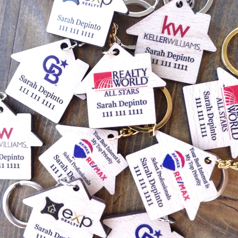 Realtor Keychain - Etsy