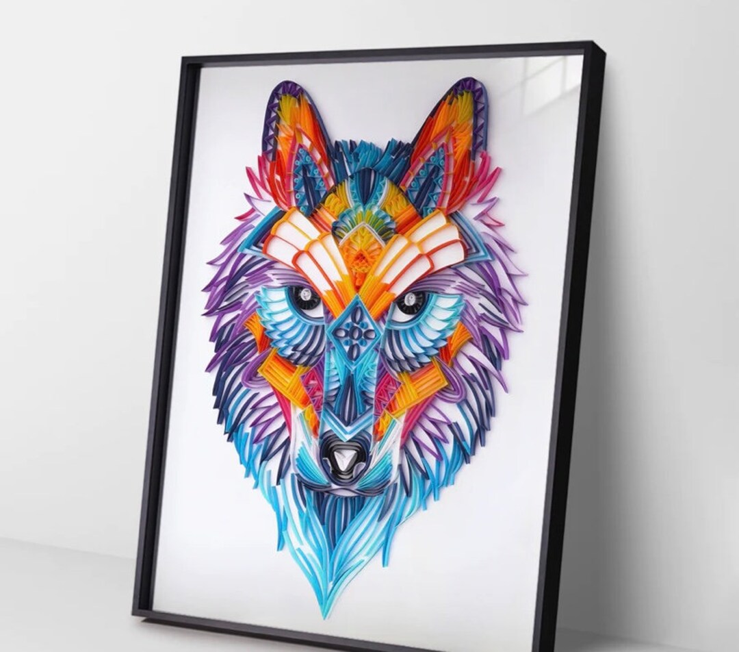 Wolf Paper Quilling Art - Etsy
