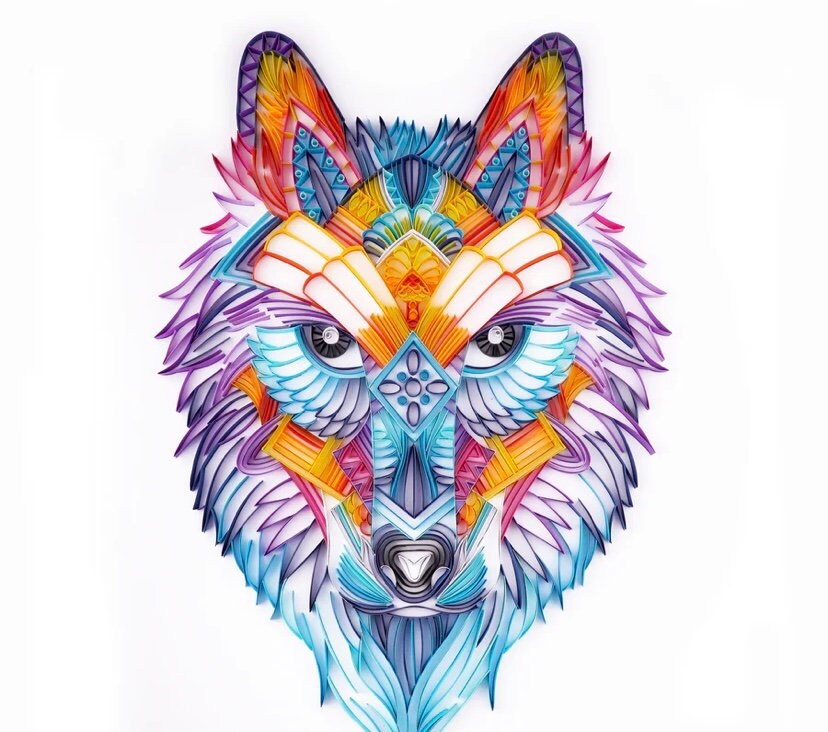Wolf Paper Quilling Art - Etsy