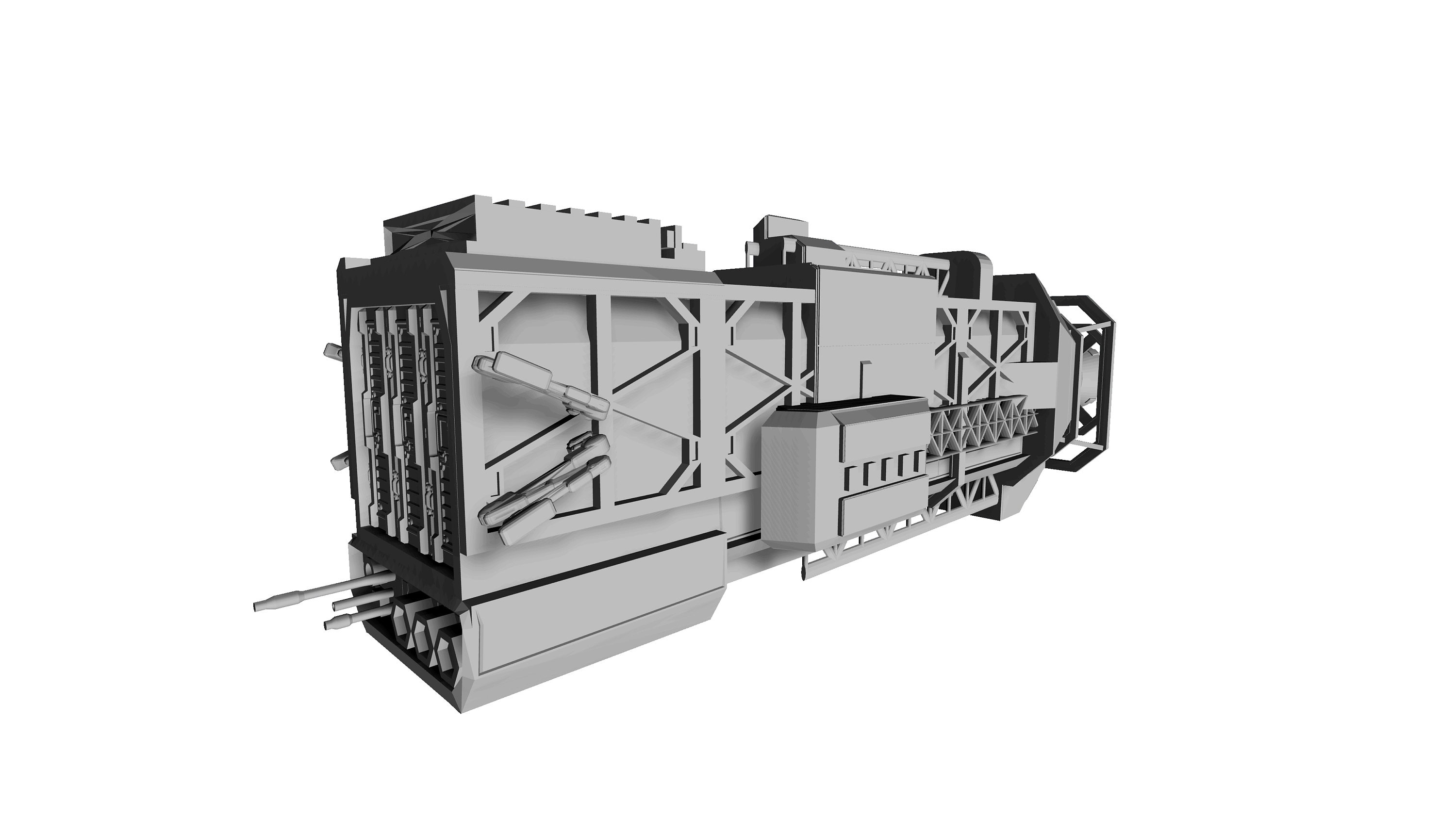 Zmeya Belter Assault/cargo Ship STL Expanse Ship Model File - Etsy