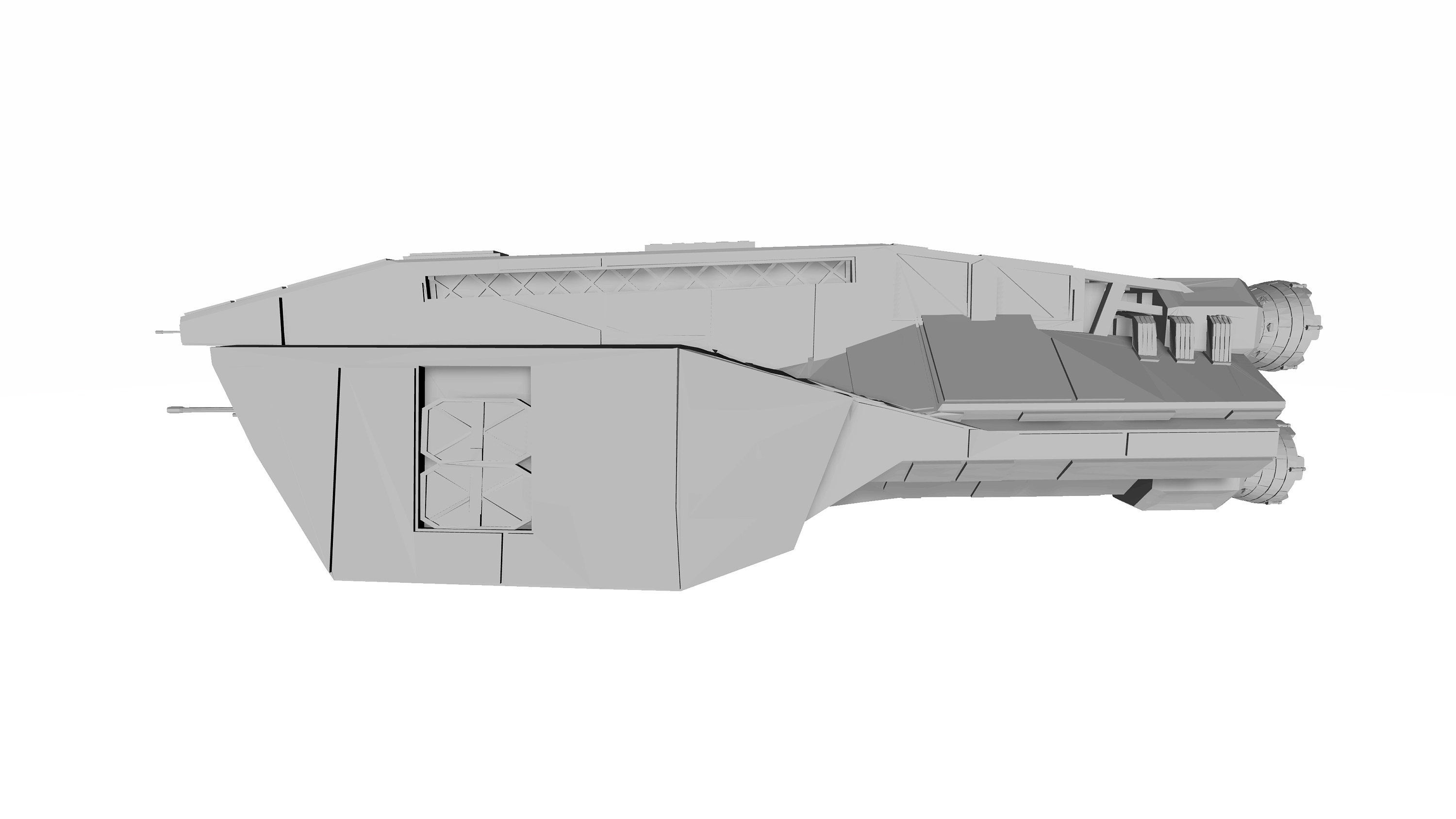 MCRN Barkeith STL Expanse Ship Model 3d File - Etsy