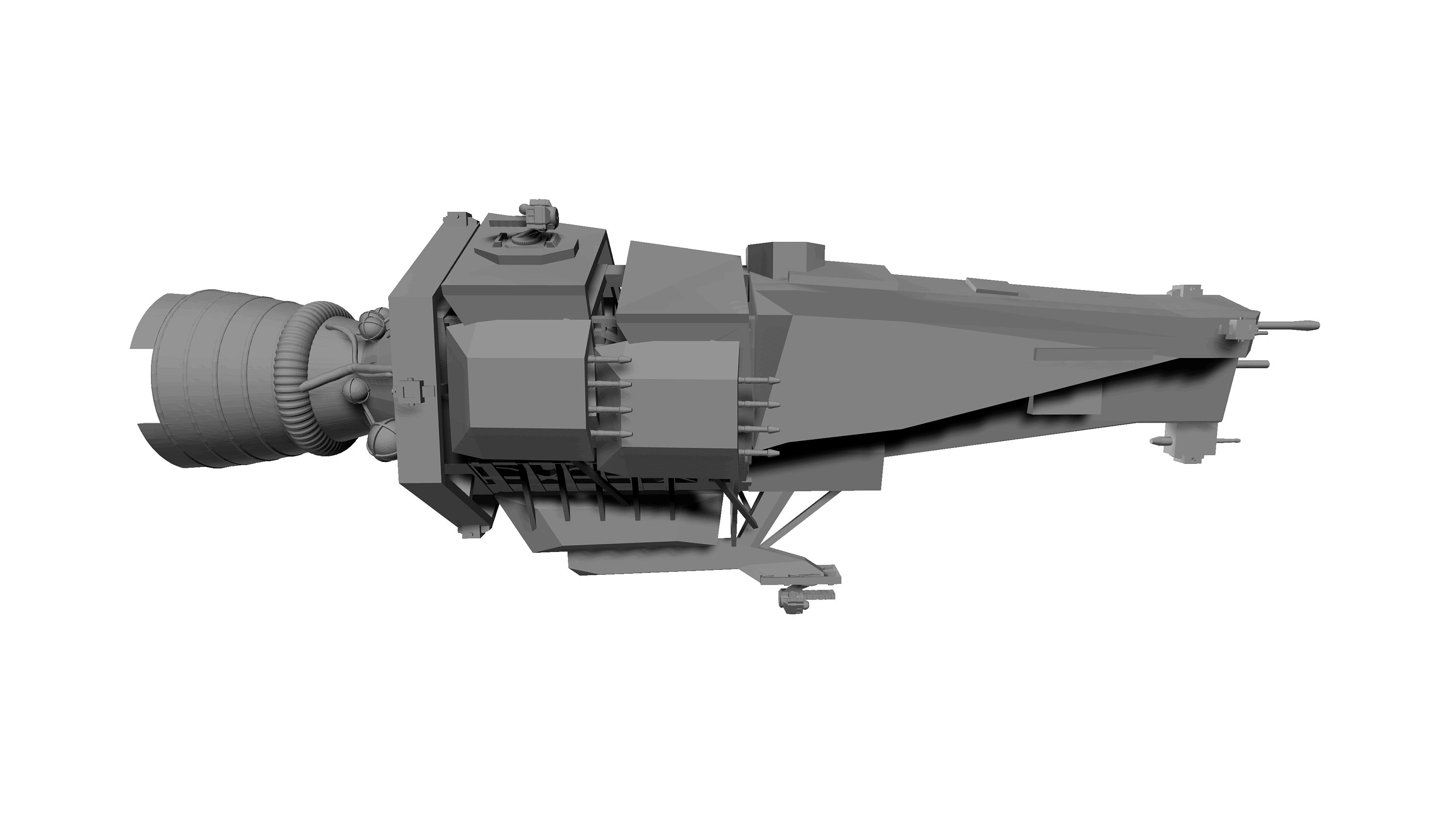 Belter Warship STL the Expanse Ship Model File - Etsy