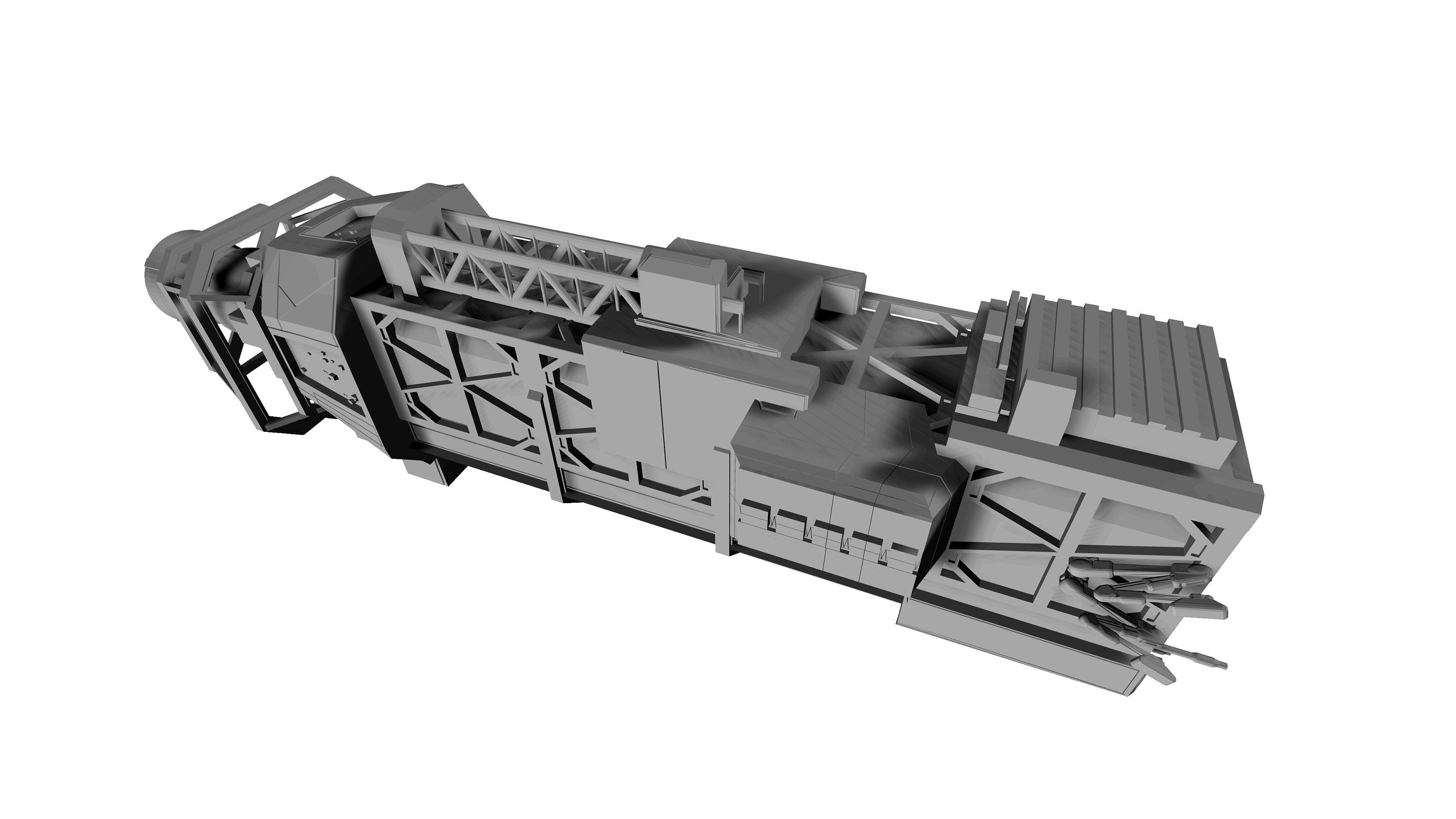 Zmeya Belter Assault/cargo Ship STL Expanse Ship Model File - Etsy