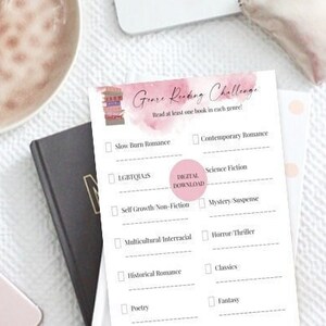 Genre Reading Challenge, Book Log, Book Lover, Book Club Planner ...