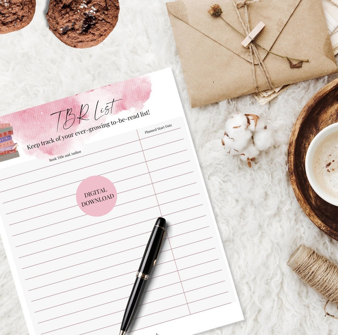 TBR (to Be Read) List, Book Log, Book Lover, Printable Tracker, Book ...