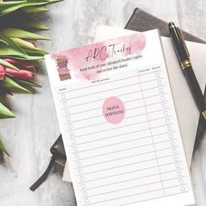 ARC (advanced Reader Copy) Printable Tracker, Book Log, Book Lover ...