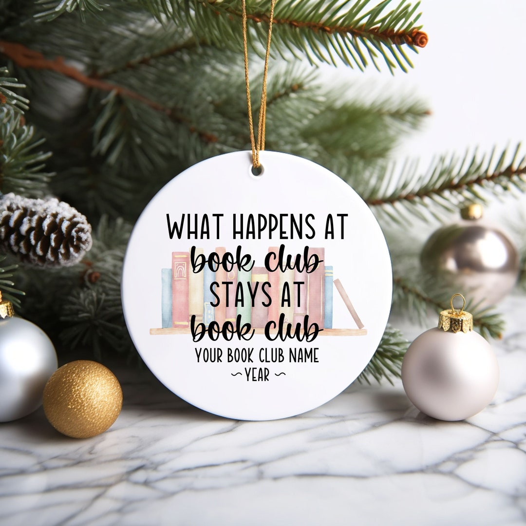 Personalized Funny Book Club Christmas Ornament, Book Club Gifts ...