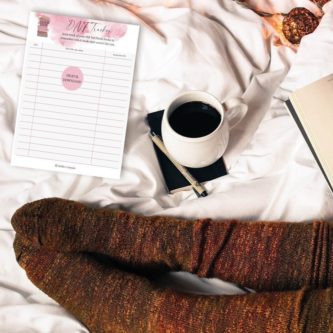 DNF Book Tracker: Numbered Reading Log (printable PDF) - Etsy
