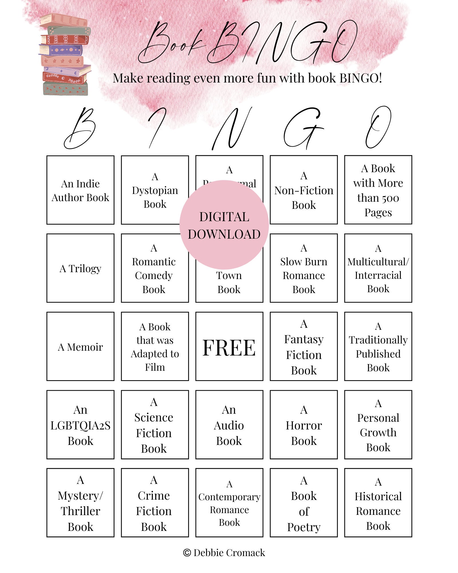 Reading Challenge Bundle A to Z Reading Challenge Book Log - Etsy