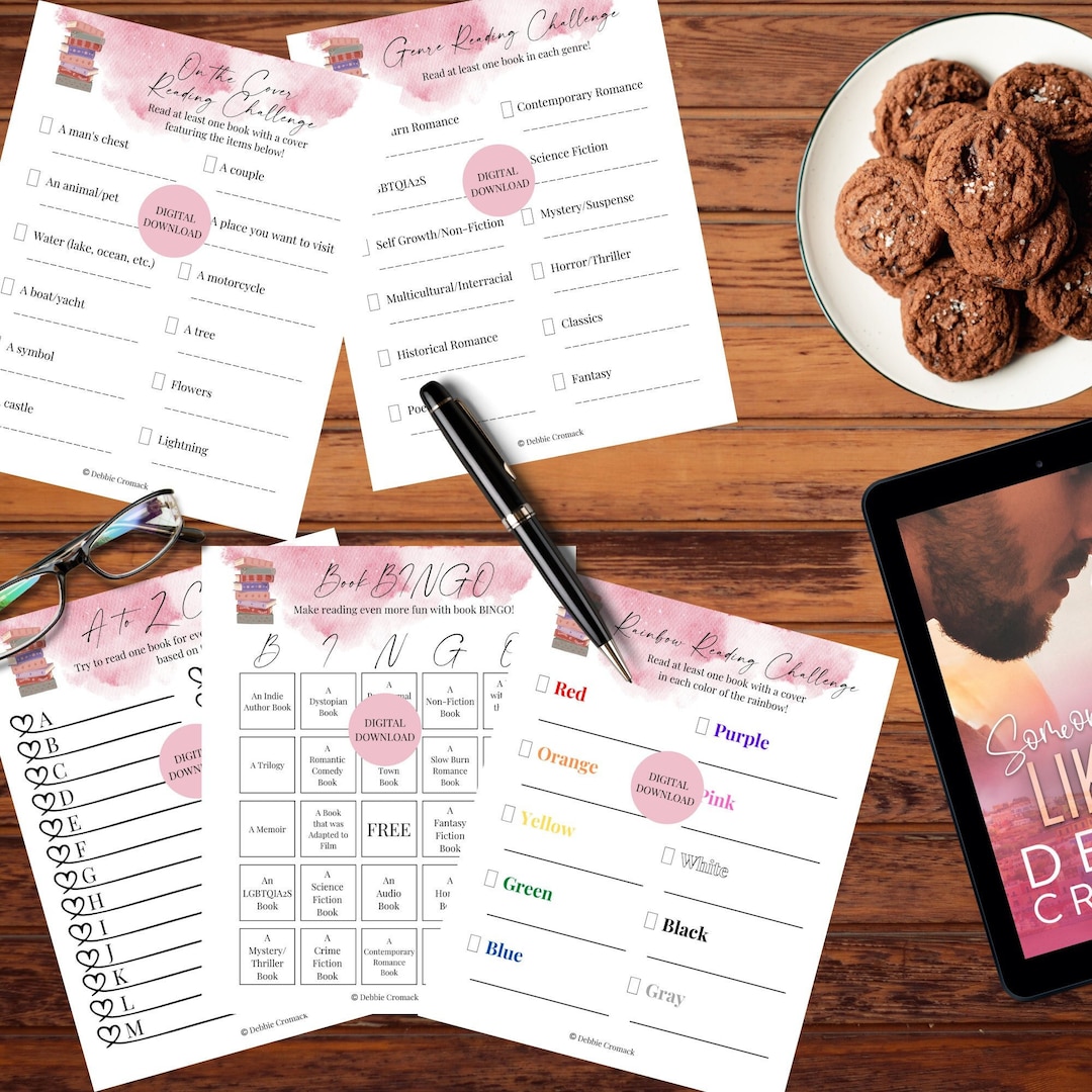 Printable Reading Challenge Bundle: Book Bingo, A to Z Tracker (PDF) - Etsy