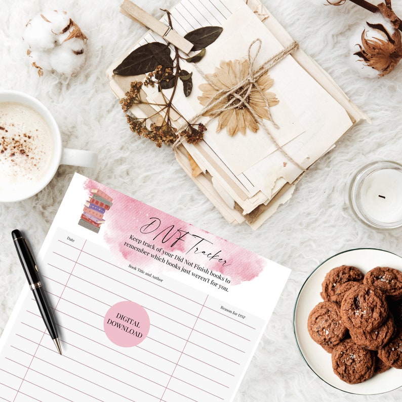 DNF Book Tracker: Numbered Reading Log (printable PDF) - Etsy