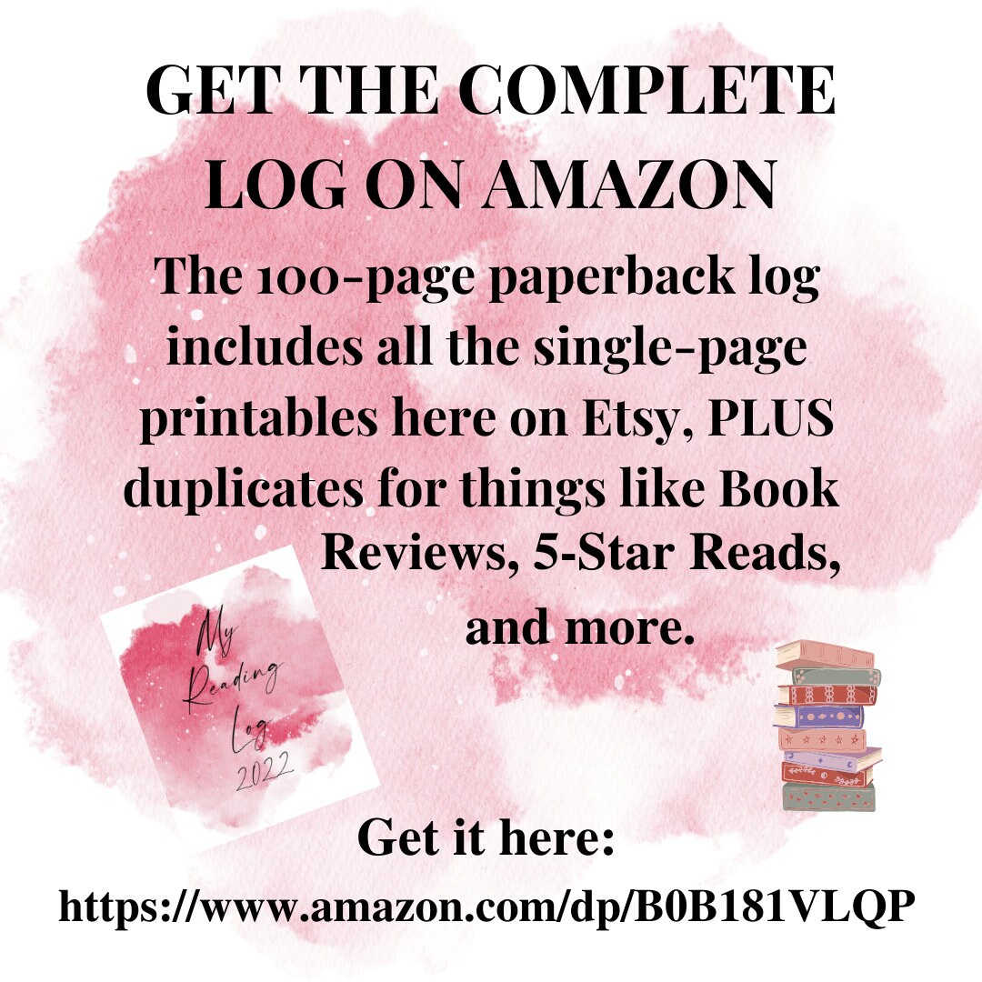 ARC advanced Reader Copy Printable Tracker Book Log Book - Etsy