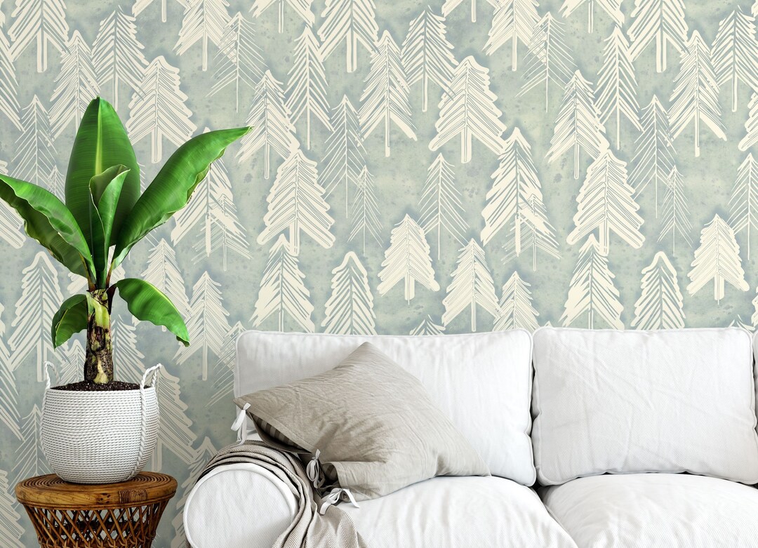 Northern Forest Wallpaper, Peel and Stick Wallpaper, Removable ...