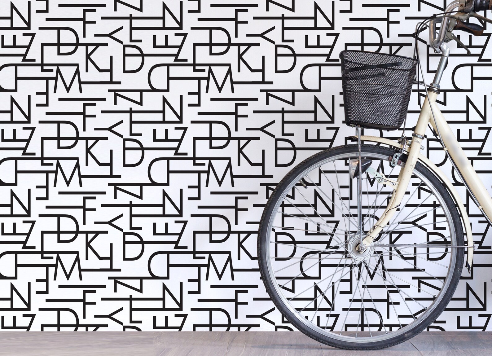 Abstract Letters Wallpaper, Peel and Stick Wallpaper, Removable ...