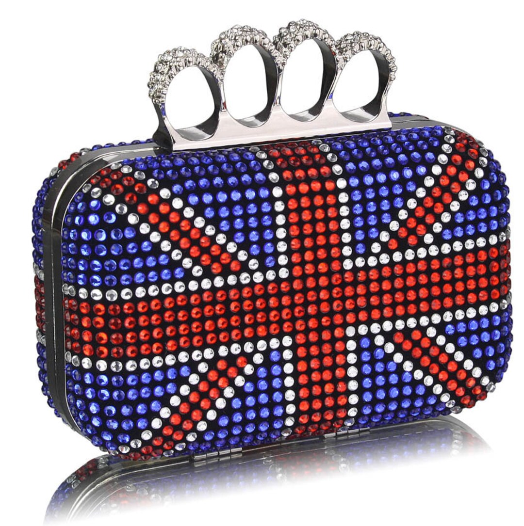 Blue Women's Knuckle Rings Statement Evening Bag - Etsy