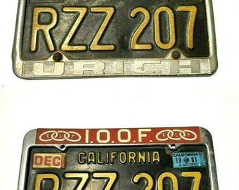 Antique Car Plate - Etsy