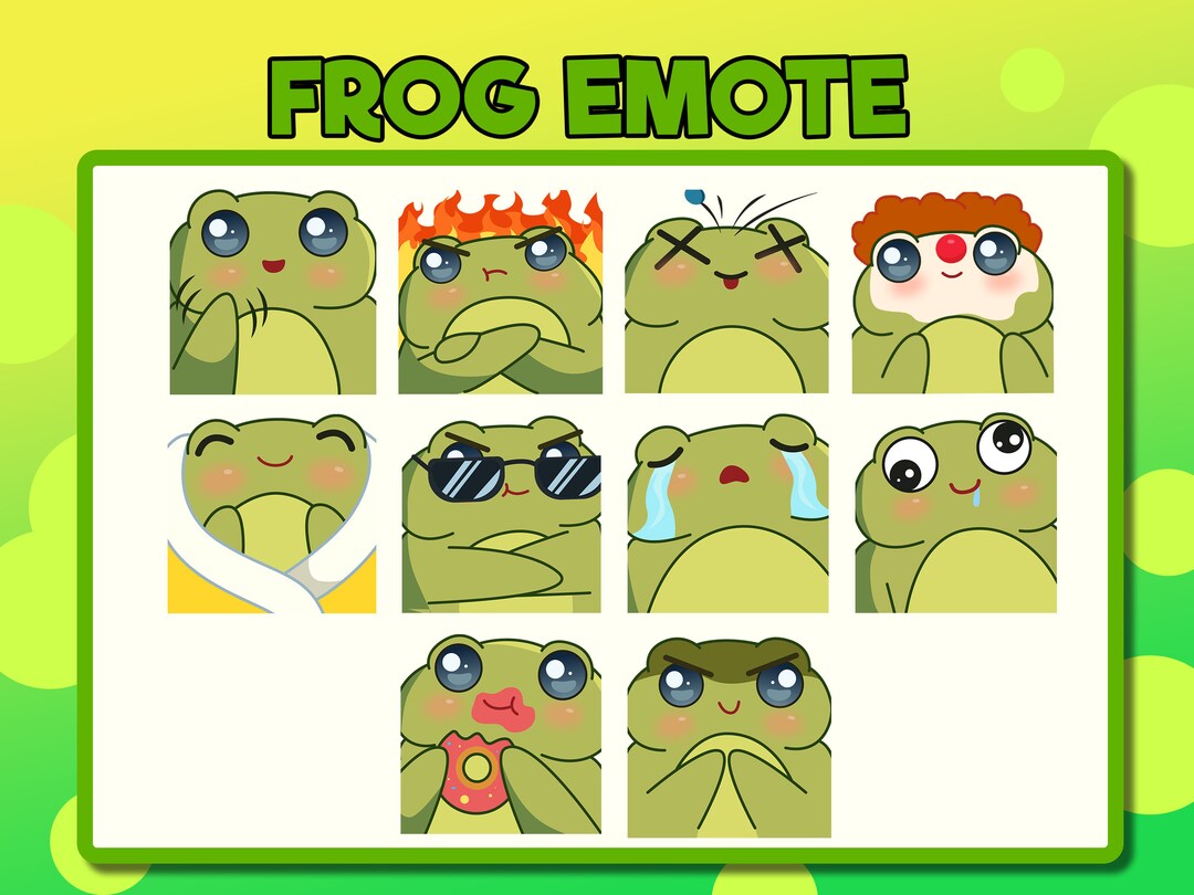 10 Twitch Emotes Cute Frog Emotes Turtle Emotes Discord Emotes Kawaii ...