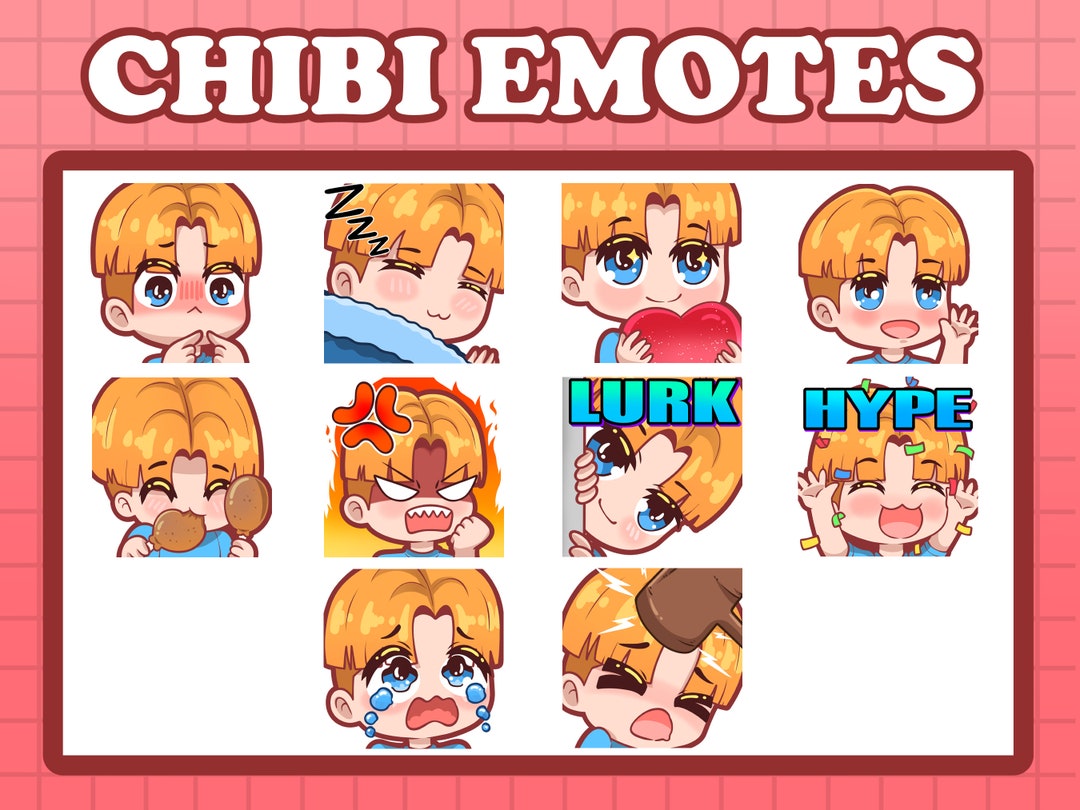 10 + 2 Twitch Emotes - Cute Male Twitch Emotes - Short Hair - Blonde ...