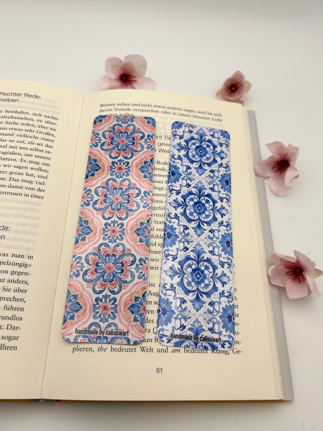 Set of 2 Bookmarks Handmade Bookmark Handmade Planner Bullet Journal ...