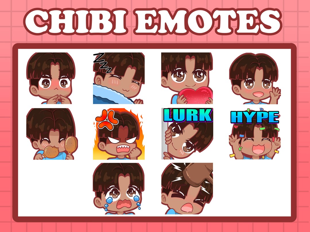 10 + 2 Twitch Emotes - Cute Male Twitch Emotes - Short Hair - Black Guy ...