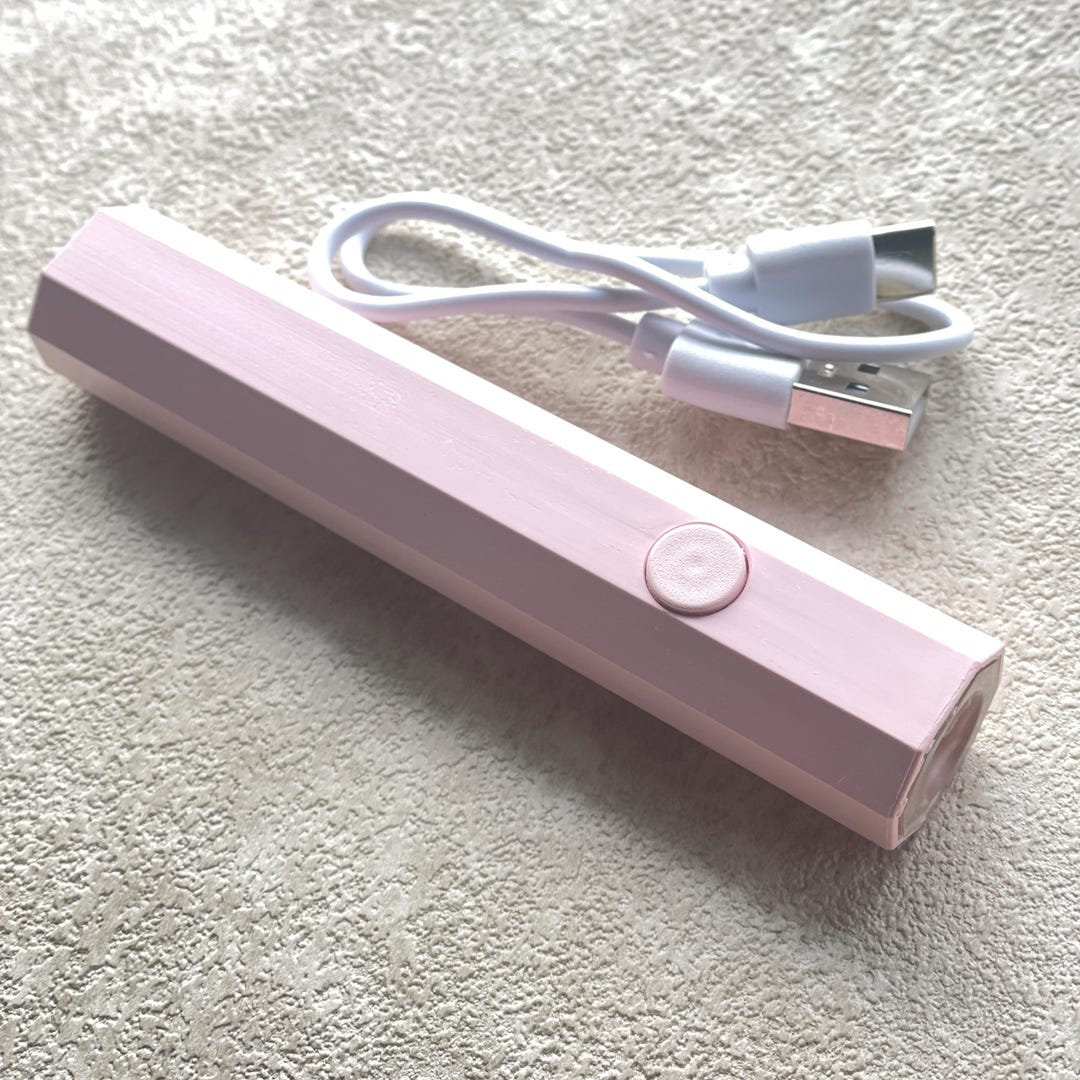 Pink Portable UV Lamp - Rechargeable Mini Handheld UV Light, Gel Nail ...