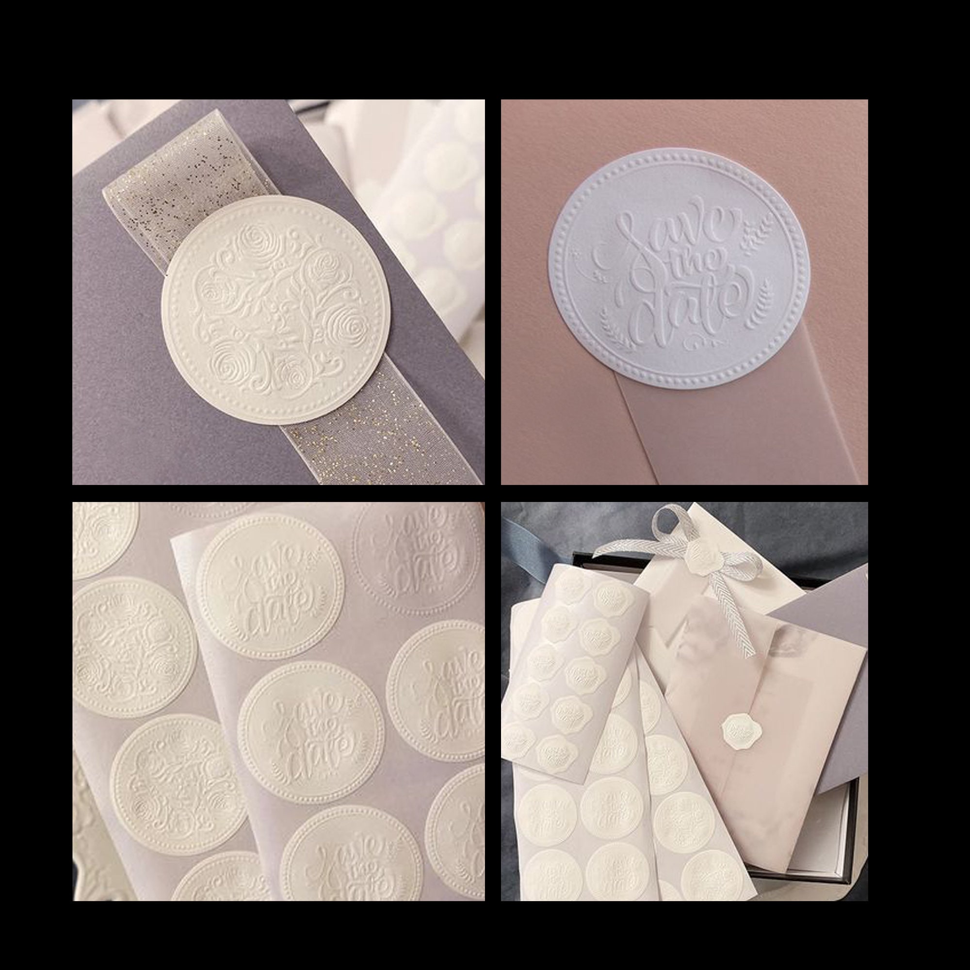 Custom Embossed Sticker/gold Silver White Raised Metallic Label ...