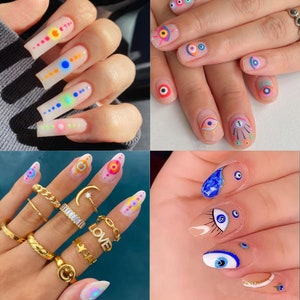 Evil Eye Nail Decal,self-adhesive Nail Stickers,eye Nail Art Design,diy ...