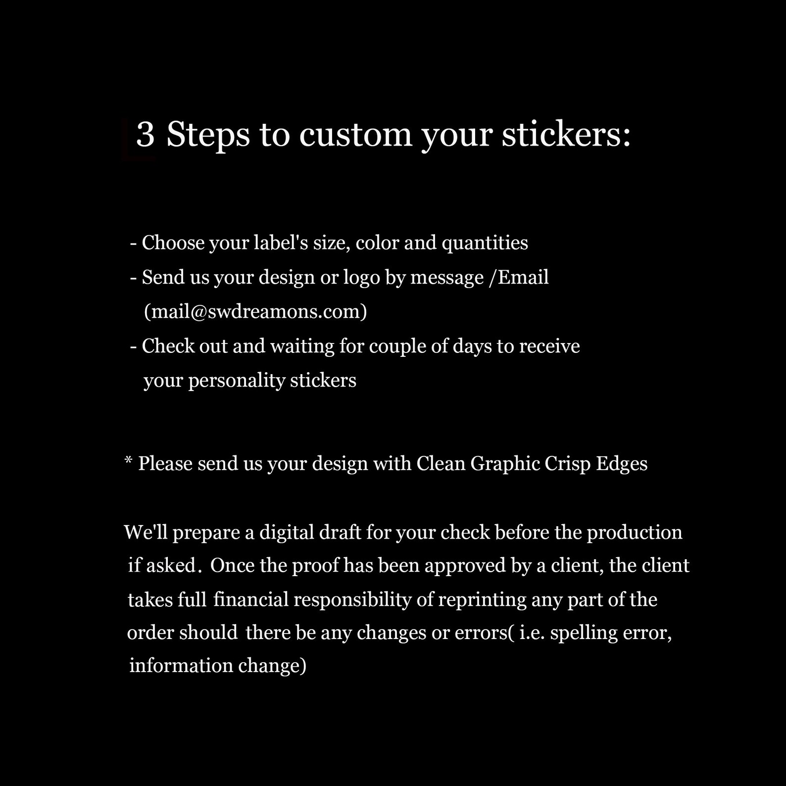 Custom Order – 1000pcs 5-7mm White Stickers Personalized Label - Etsy