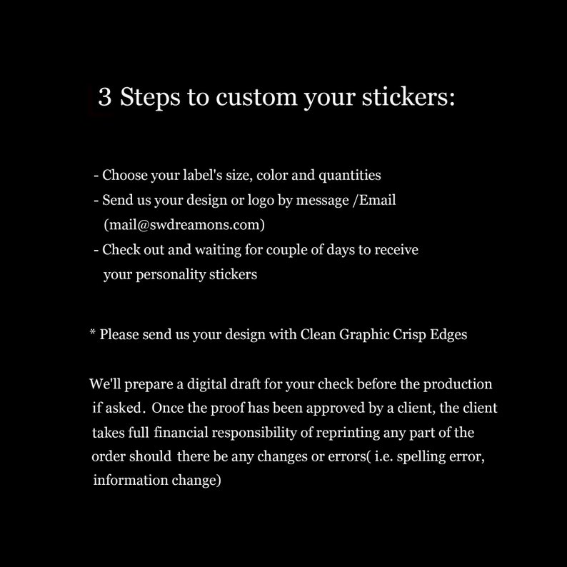 Custom Order – 1000pcs 5-7mm White Stickers Personalized Label - Etsy