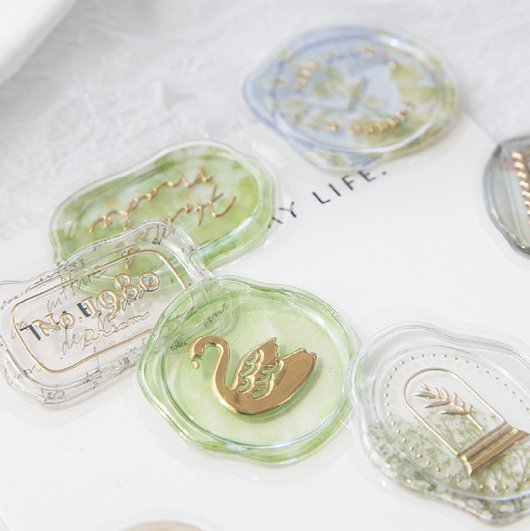 Wax Seal Label, Green Sealing Wax Stickers, Self Adhesive Sticker Pack ...