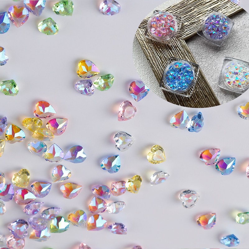 Nail Heart Rhinestones - Etsy