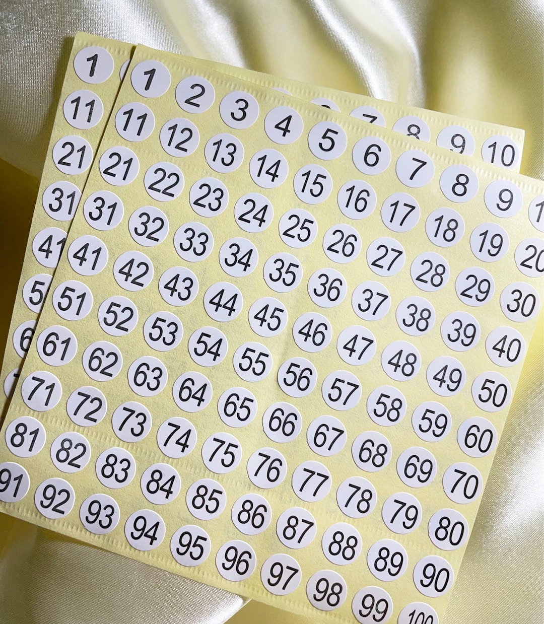 3 Sheets 1-300 Number Stickers, 1cm Round Planner Self Adhesive ...