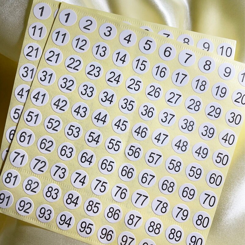 Number Stickers - Etsy UK