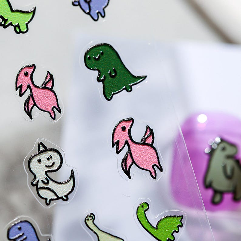 Buy Cute Cartoon Dinosaur Nail Stickers, DIY Manicure Online in India ...