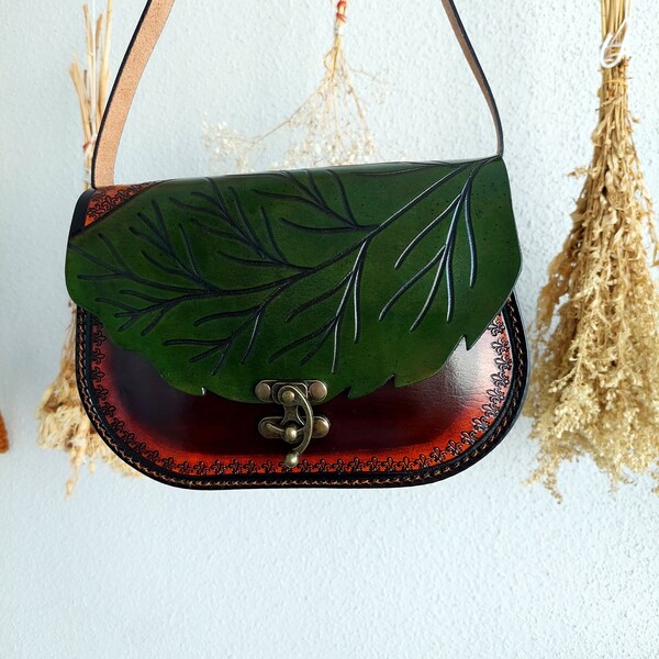 Leather Leaf Purse - Etsy