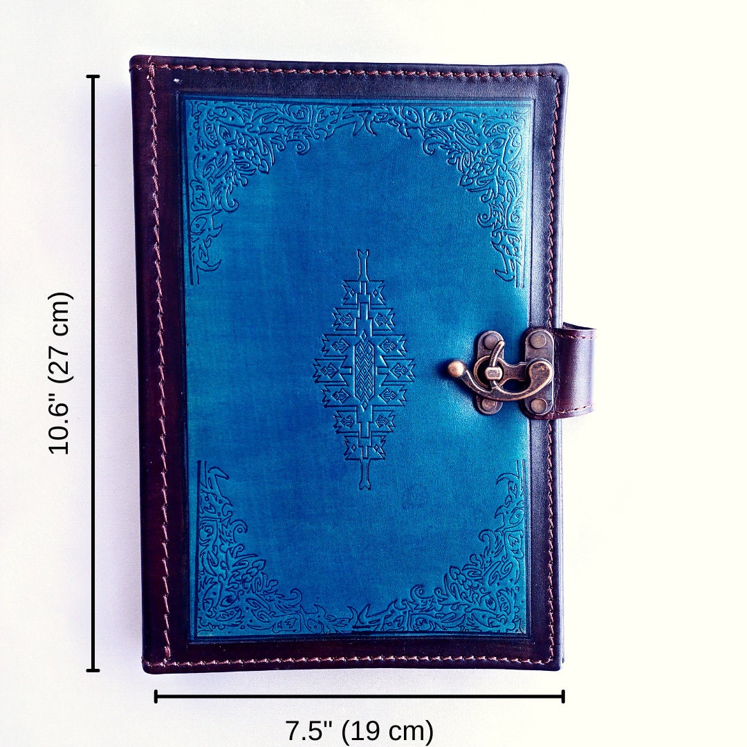 Handmade Real Leather Book Cover Notebook Cover B5 Padfolio Ethnic ...