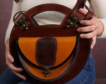 Round Leather Bag Pattern - Etsy